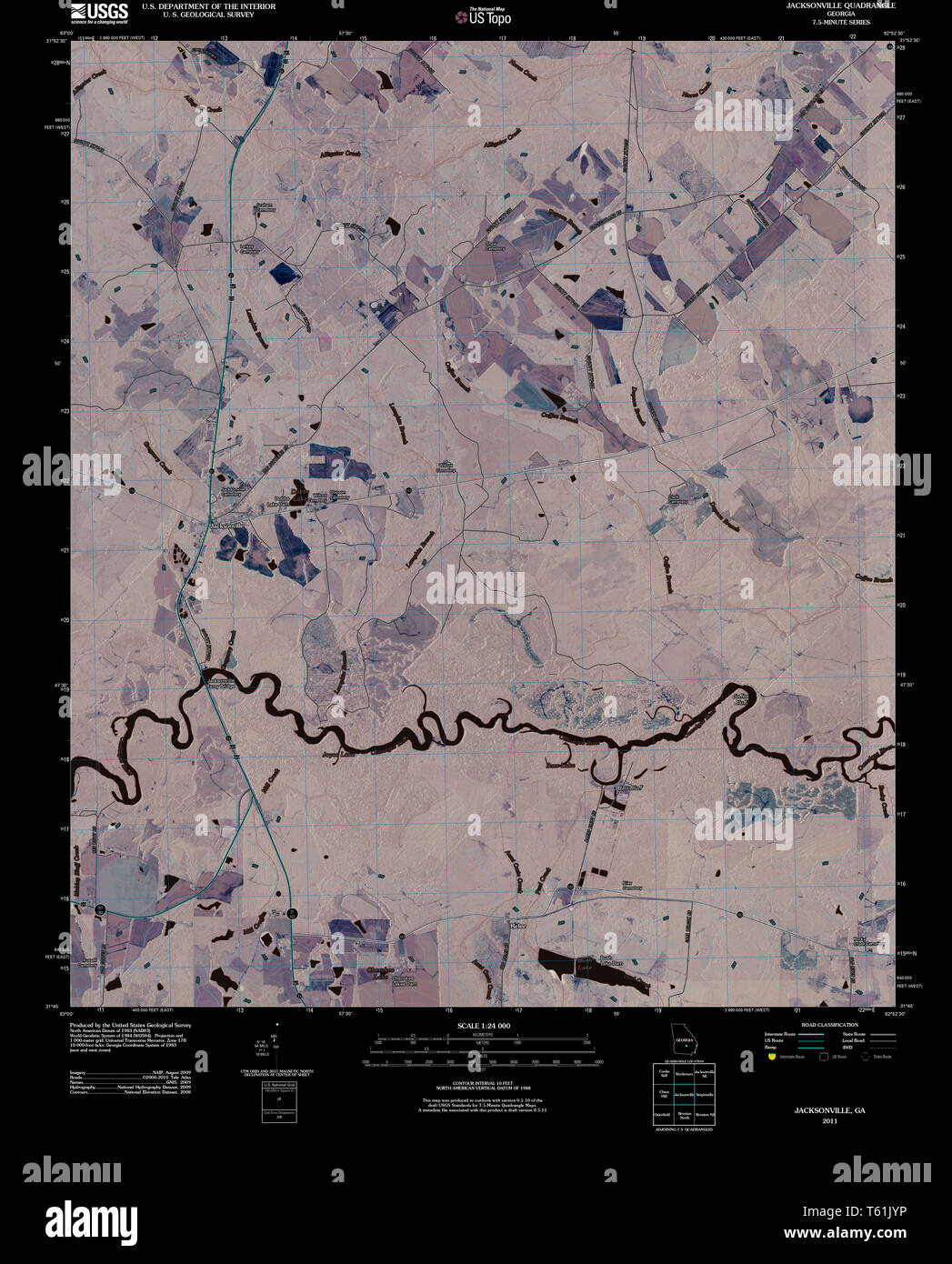 Jacksonville georgia map hi-res stock photography and images - Alamy