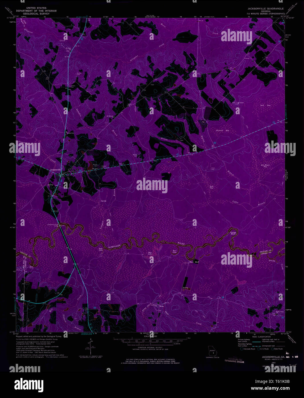 Jacksonville georgia map hi-res stock photography and images - Alamy