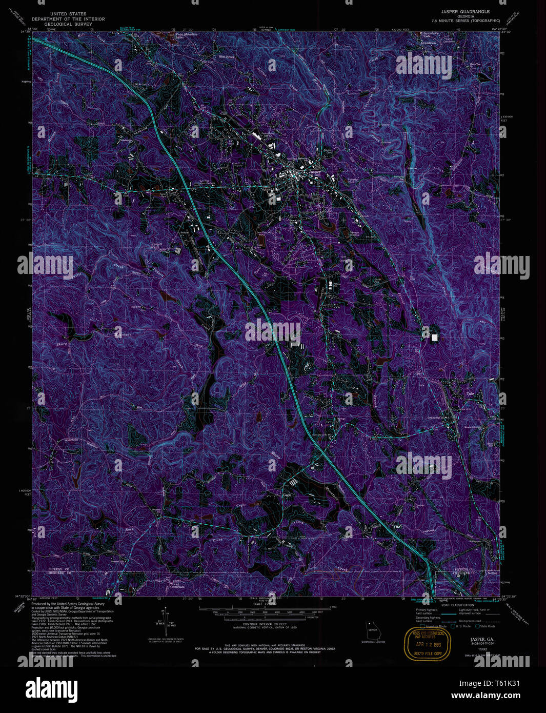 Jasper georgia map hi-res stock photography and images - Alamy