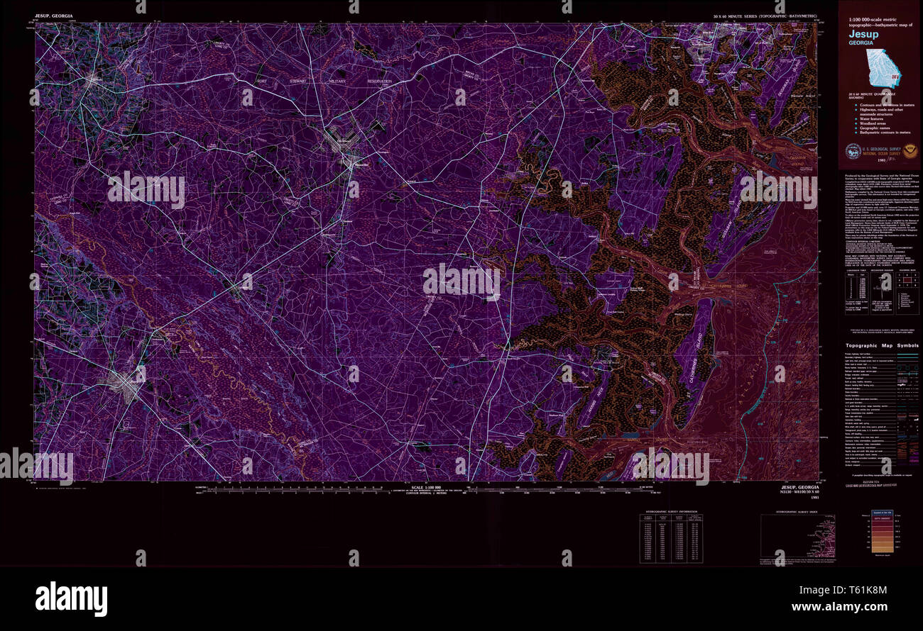 Jesup Georgia Map High Resolution Stock Photography and Images - Alamy