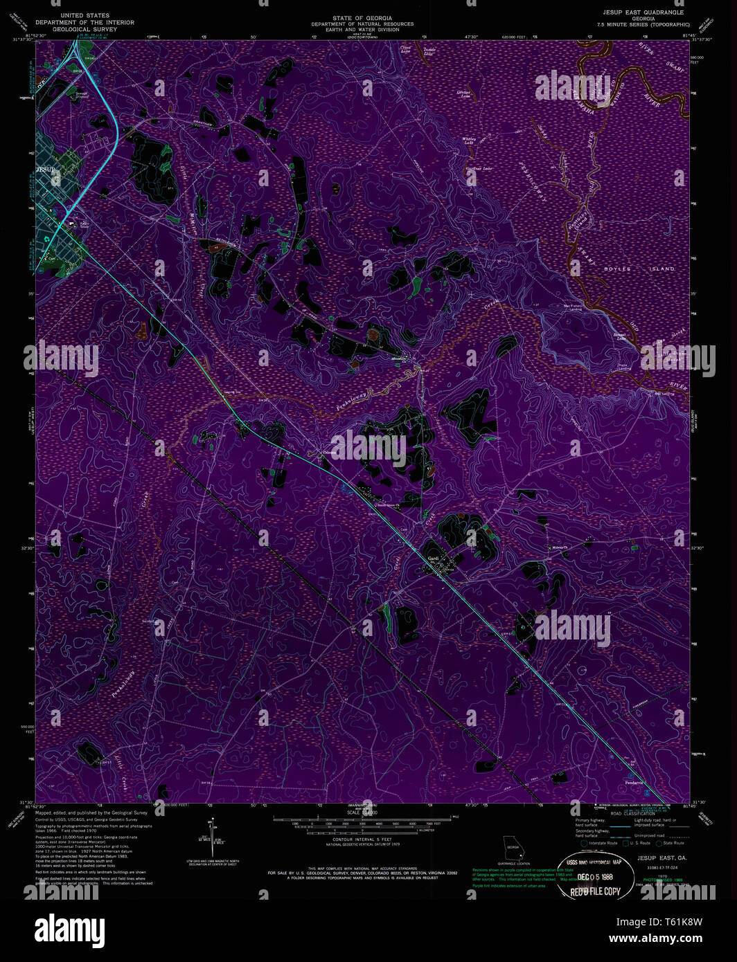 Jesup georgia map hi-res stock photography and images - Alamy