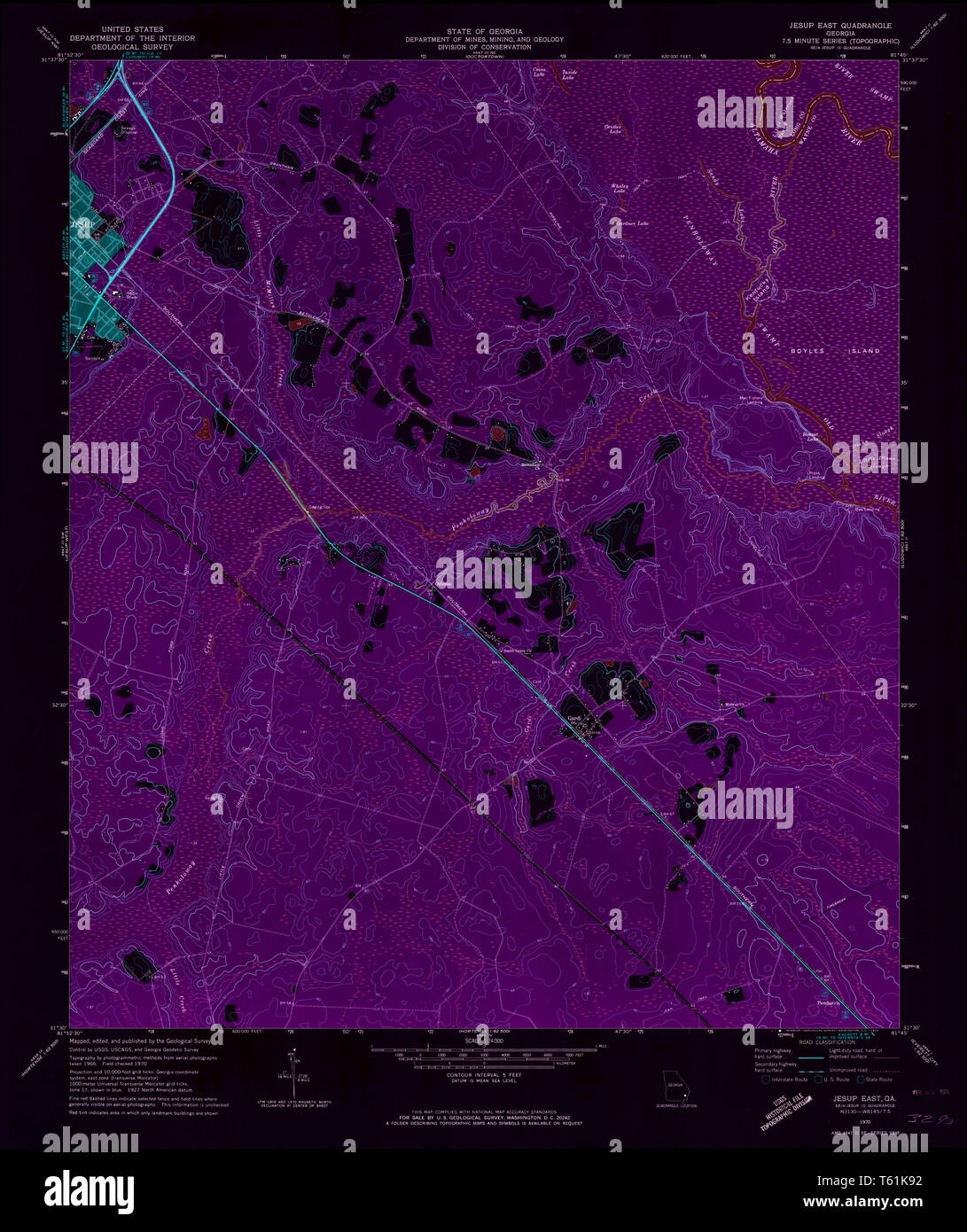 Jesup georgia map hi-res stock photography and images - Alamy