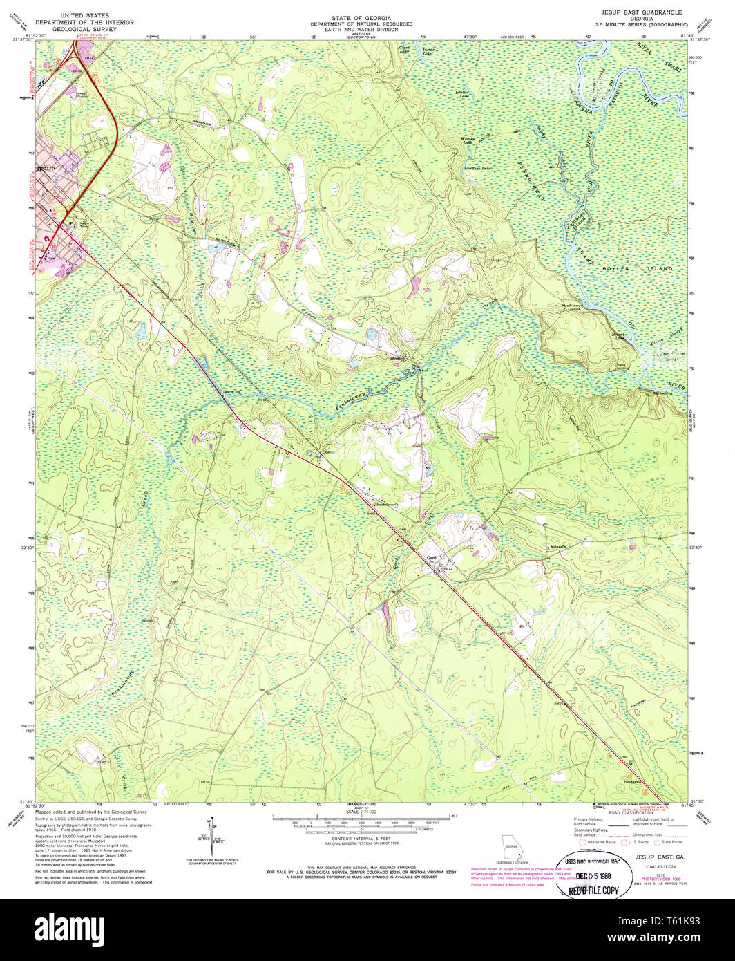 Jesup georgia map hi-res stock photography and images - Alamy