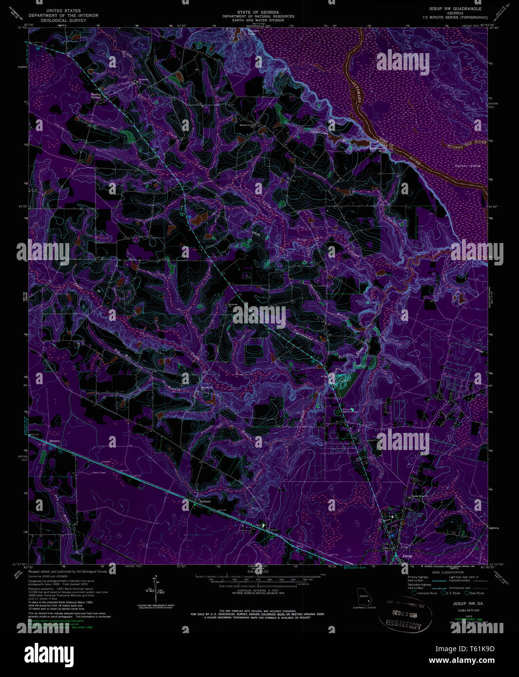 Jesup georgia map hi-res stock photography and images - Alamy
