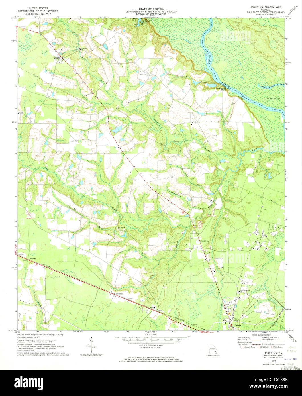 Jesup georgia map hi-res stock photography and images - Alamy