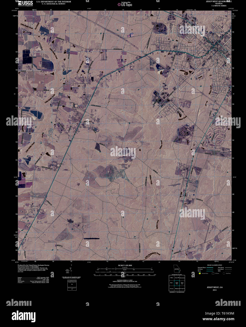 Jesup Georgia Map High Resolution Stock Photography and Images - Alamy