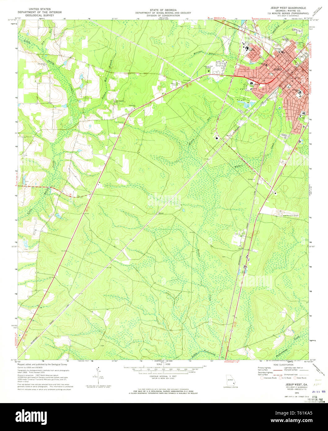 Jesup georgia map hi-res stock photography and images - Alamy