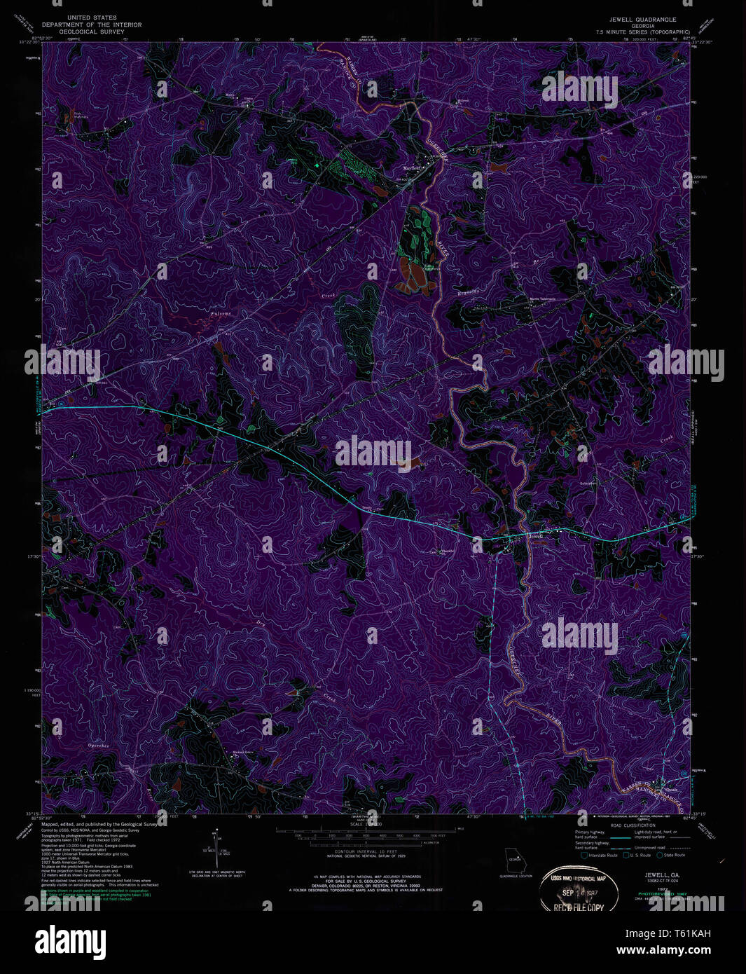 Map of jewell hi-res stock photography and images - Alamy