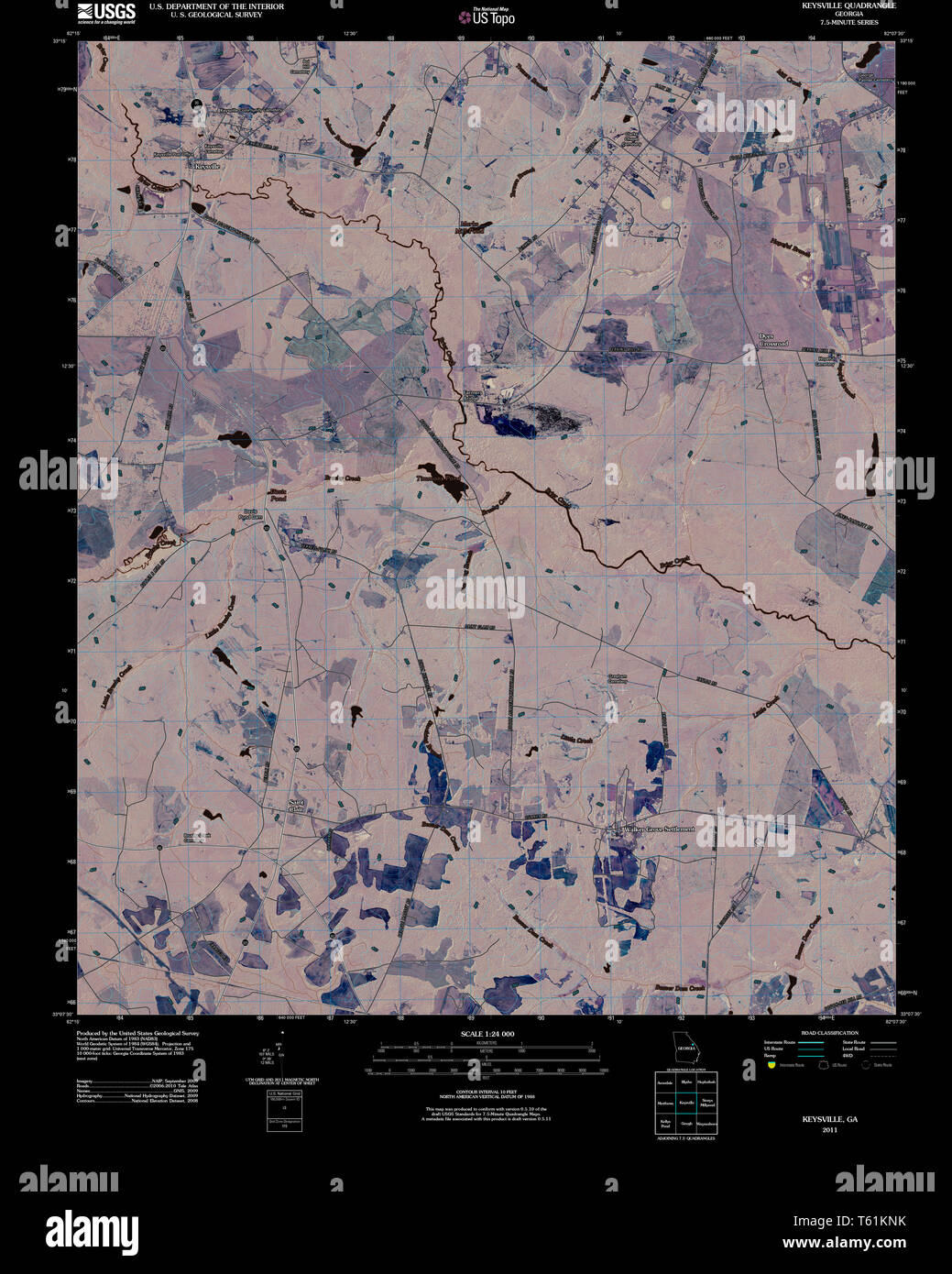 Map of keysville hi-res stock photography and images - Alamy