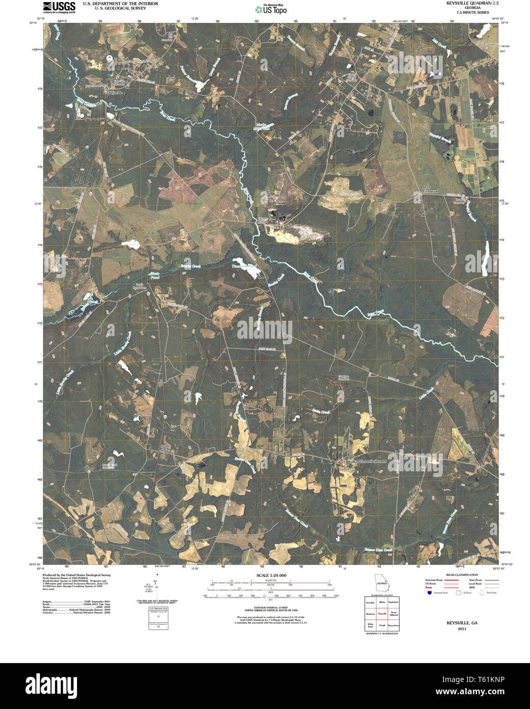 Map of keysville hi-res stock photography and images - Alamy