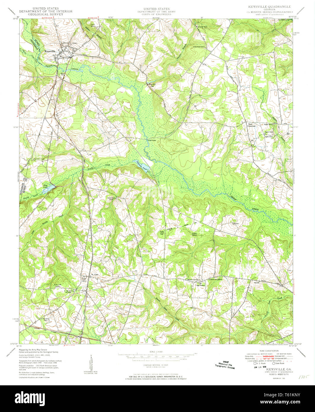 Map of keysville hi-res stock photography and images - Alamy