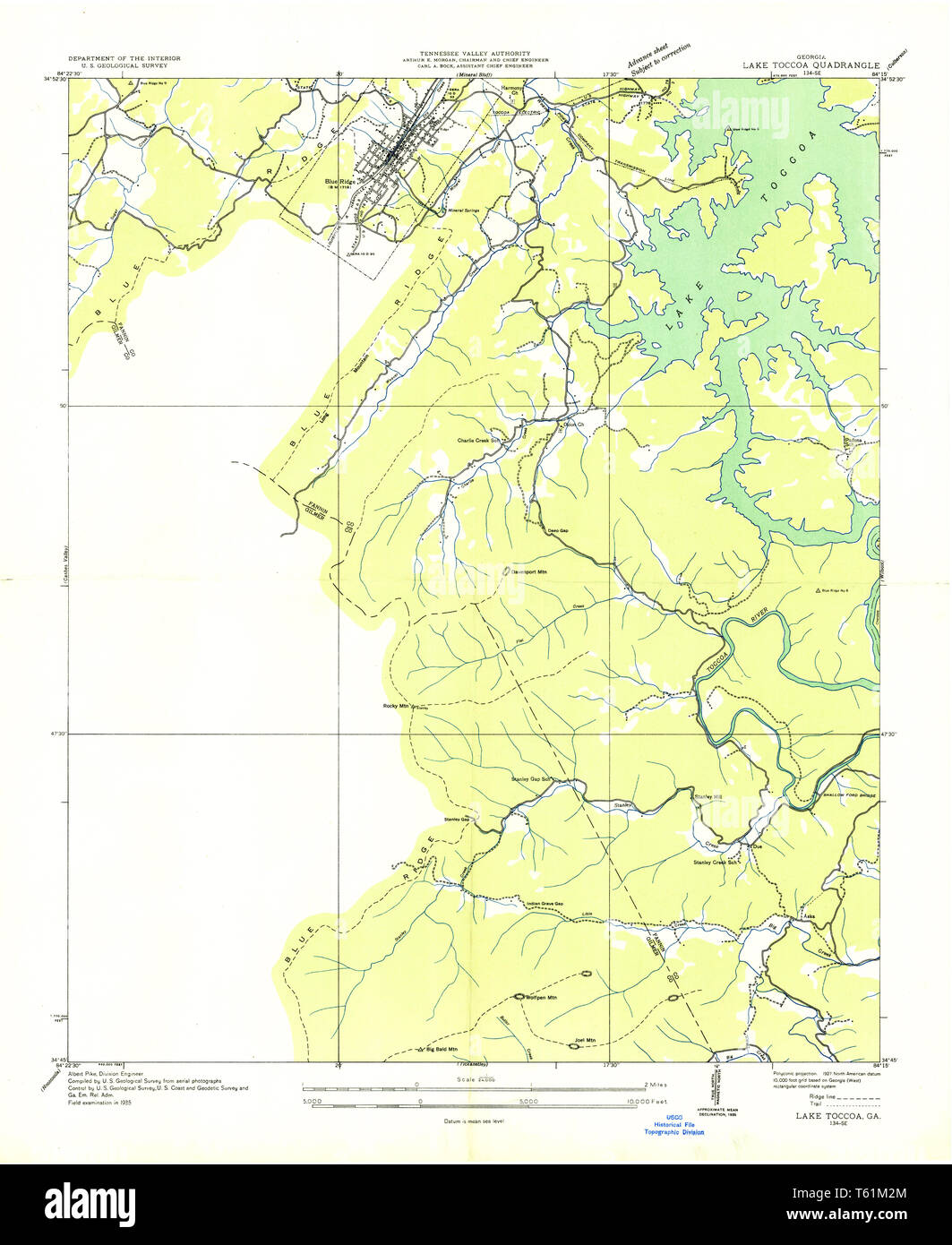Toccoa georgia map hi-res stock photography and images - Alamy