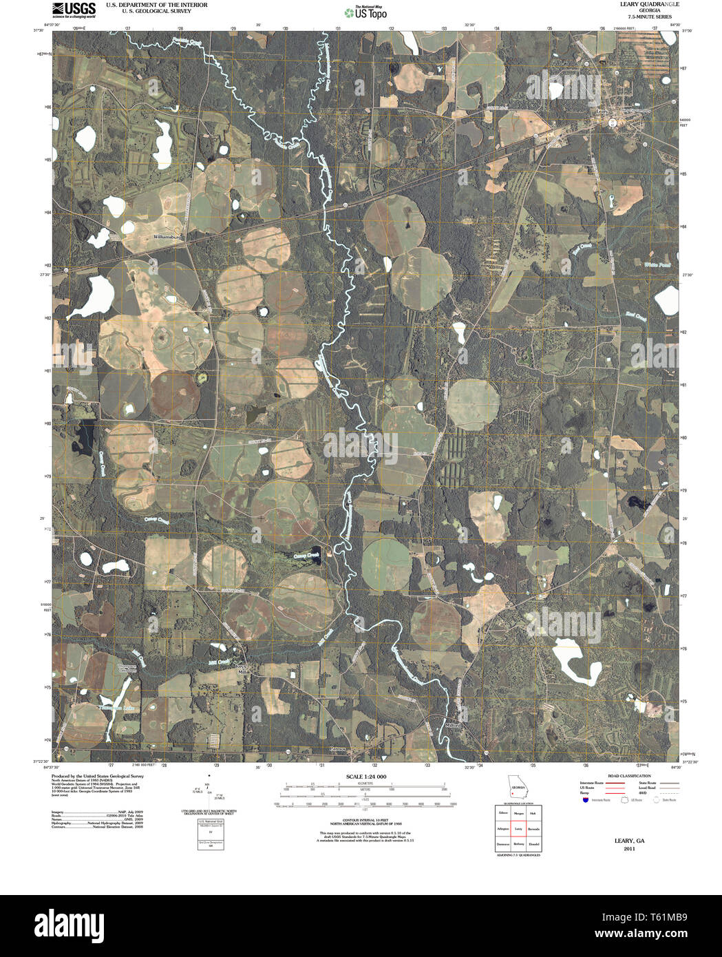 Leary georgia map hi-res stock photography and images - Alamy