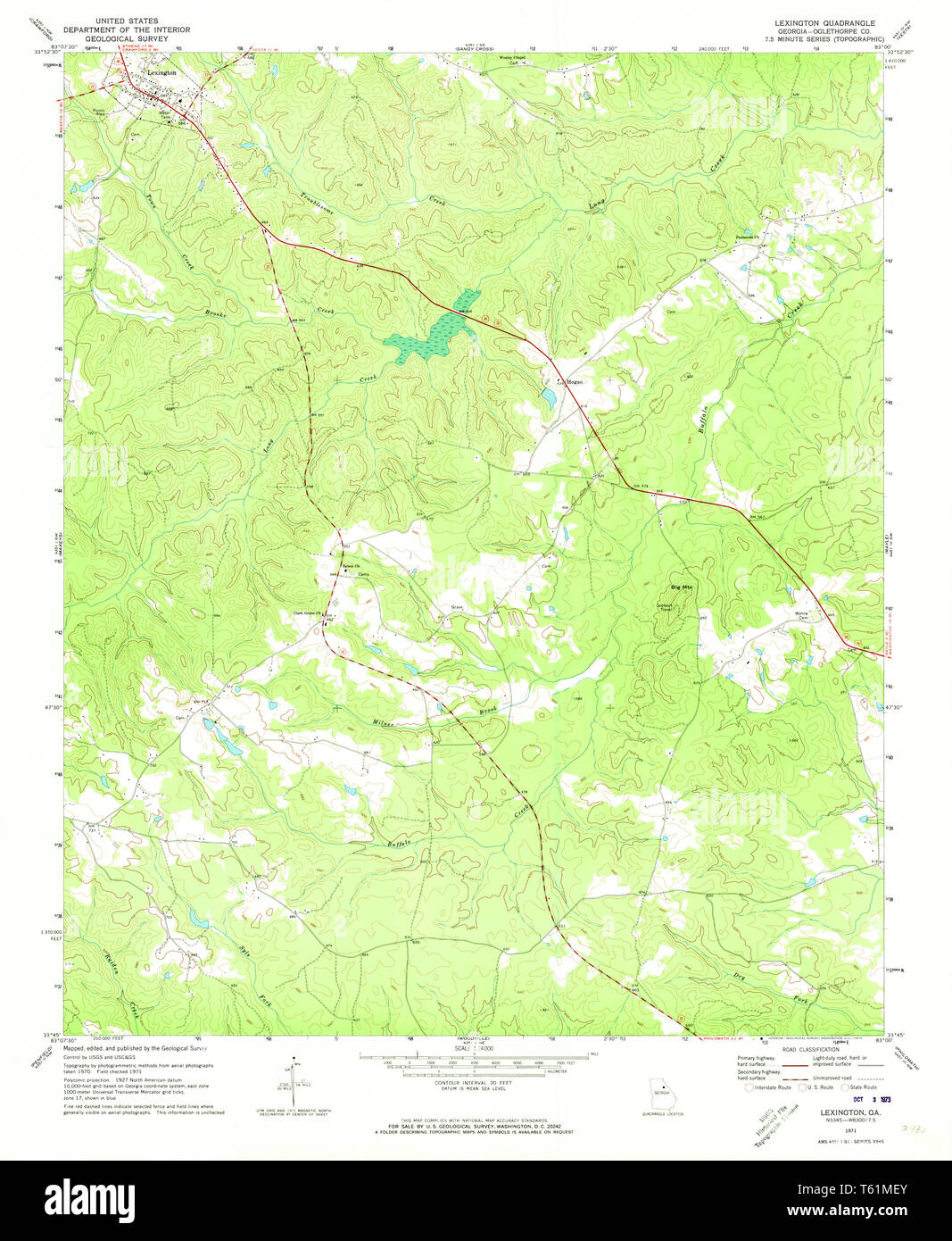 Lexington georgia map hi-res stock photography and images - Alamy