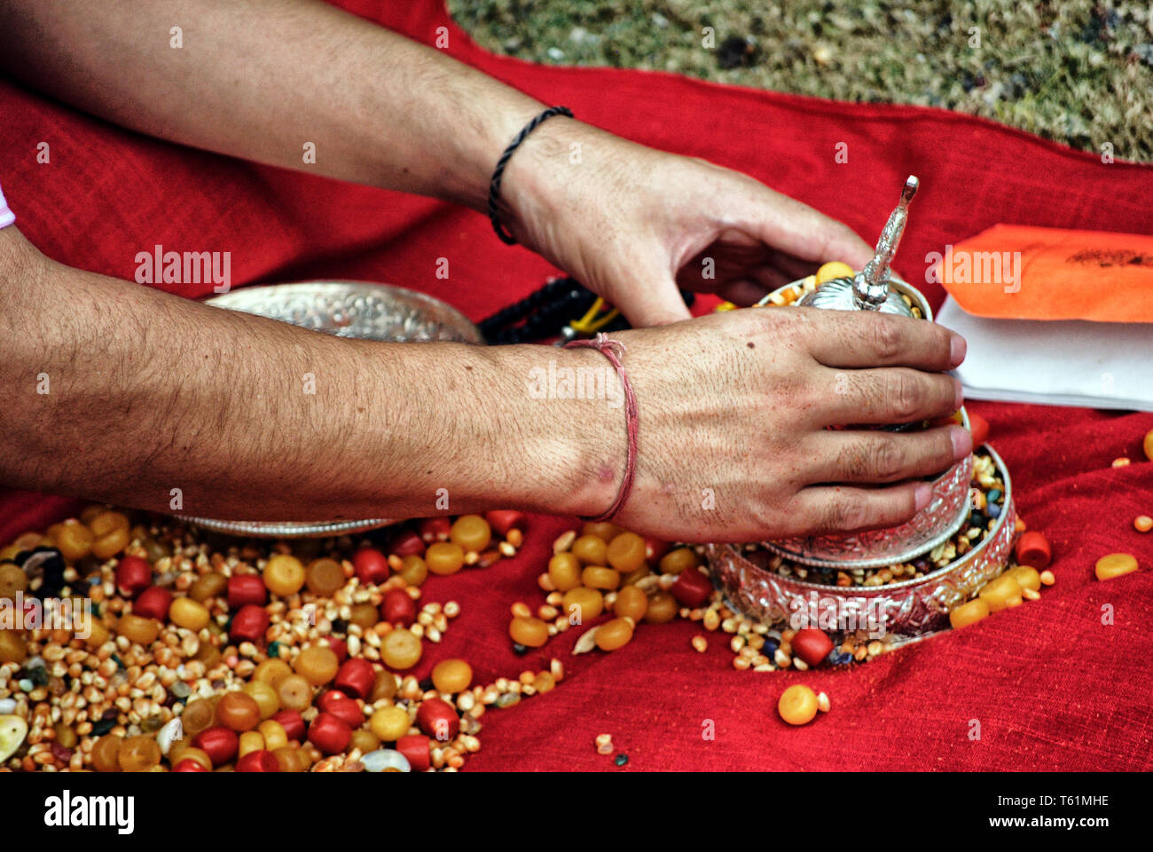 Buddhist devotional practices - Kathmandu, Nepal Stock Photo - Alamy