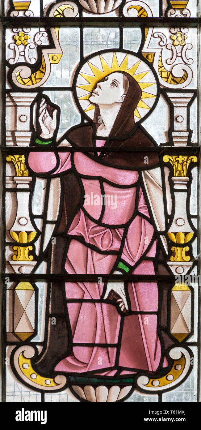 Saint Monica stained glass window 1952 by Harry Stammers ( 1902-1969 ...