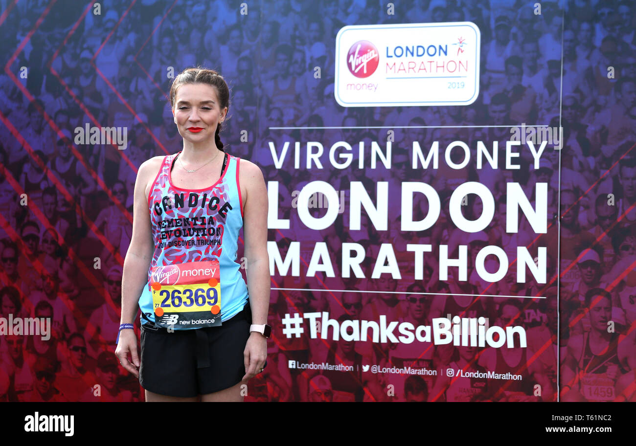 Candice Brown prior to the 2019 Virgin Money London Marathon Stock ...