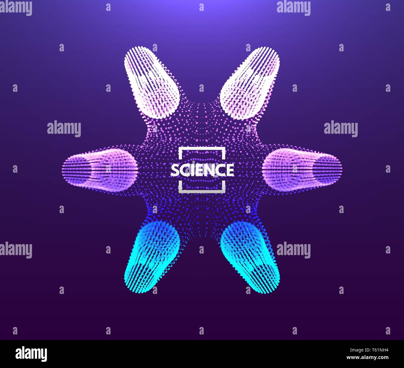 3d Connection Structure Futuristic Technology Style Abstract Design Vector Illustration Stock