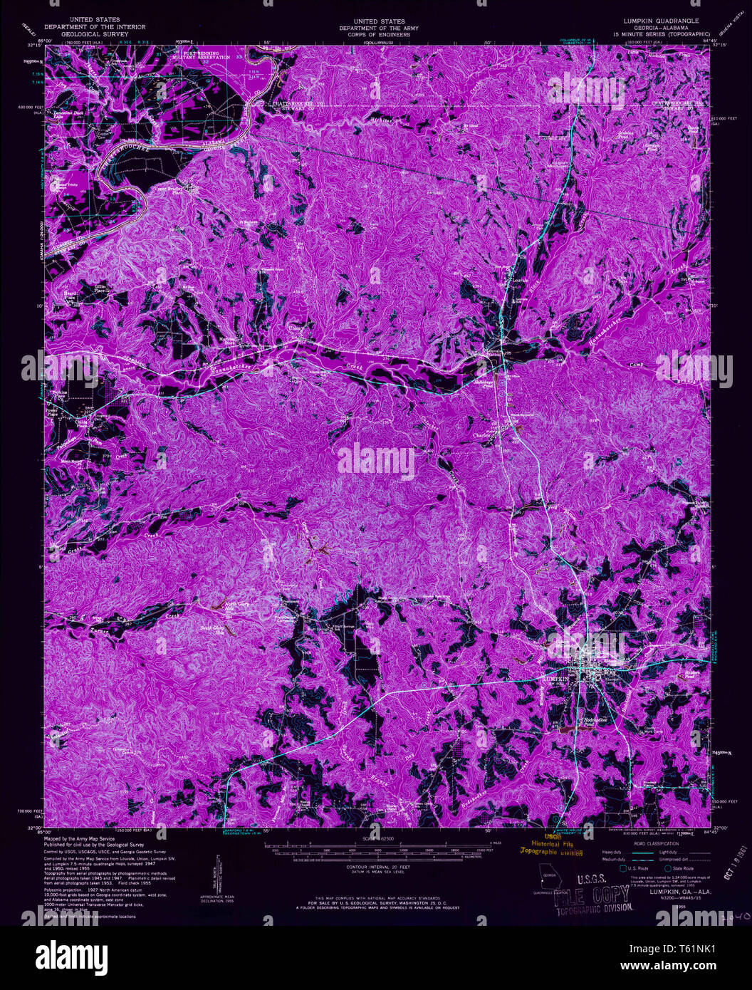Map of lumpkin georgia hi-res stock photography and images - Alamy