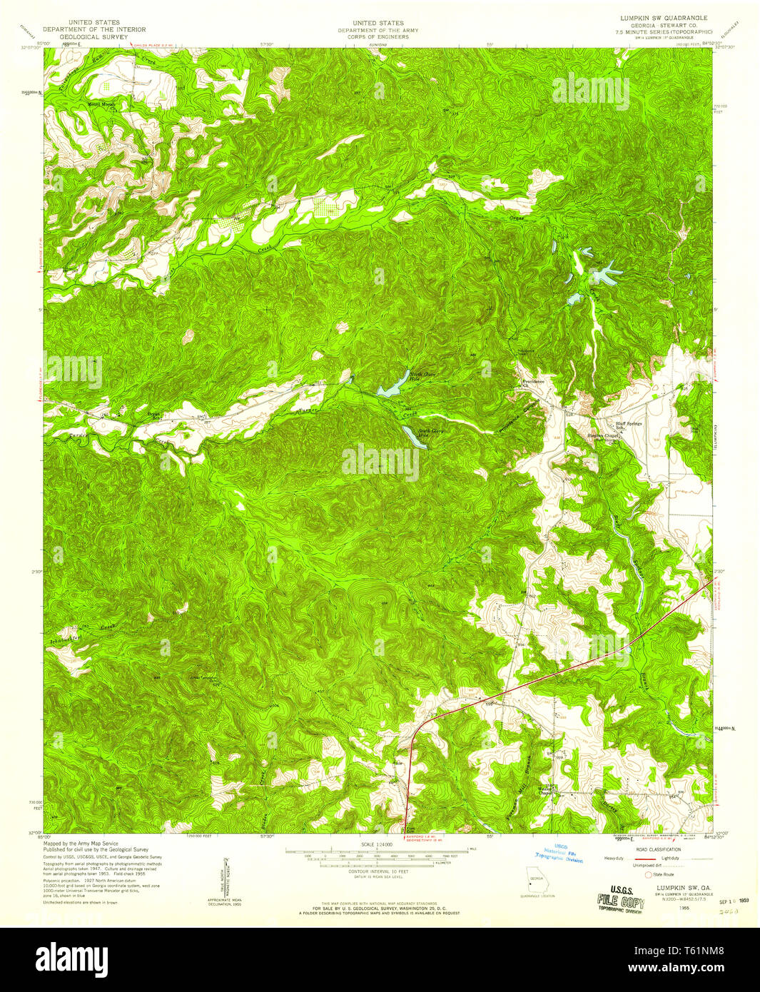 Map of lumpkin georgia hi-res stock photography and images - Alamy