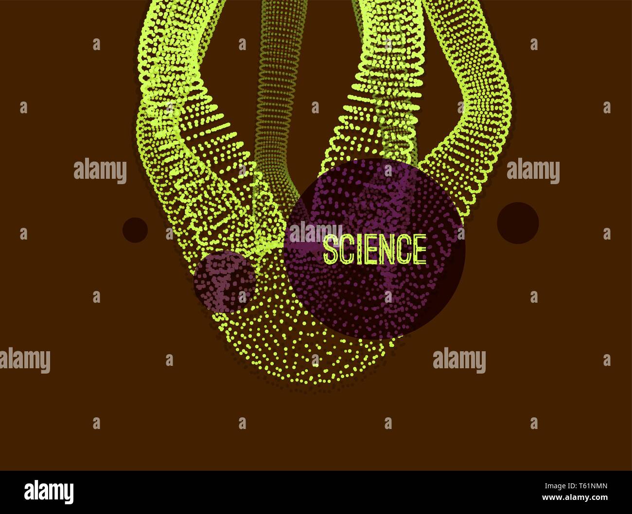 3d Connection Structure Futuristic Technology Style Abstract Design
