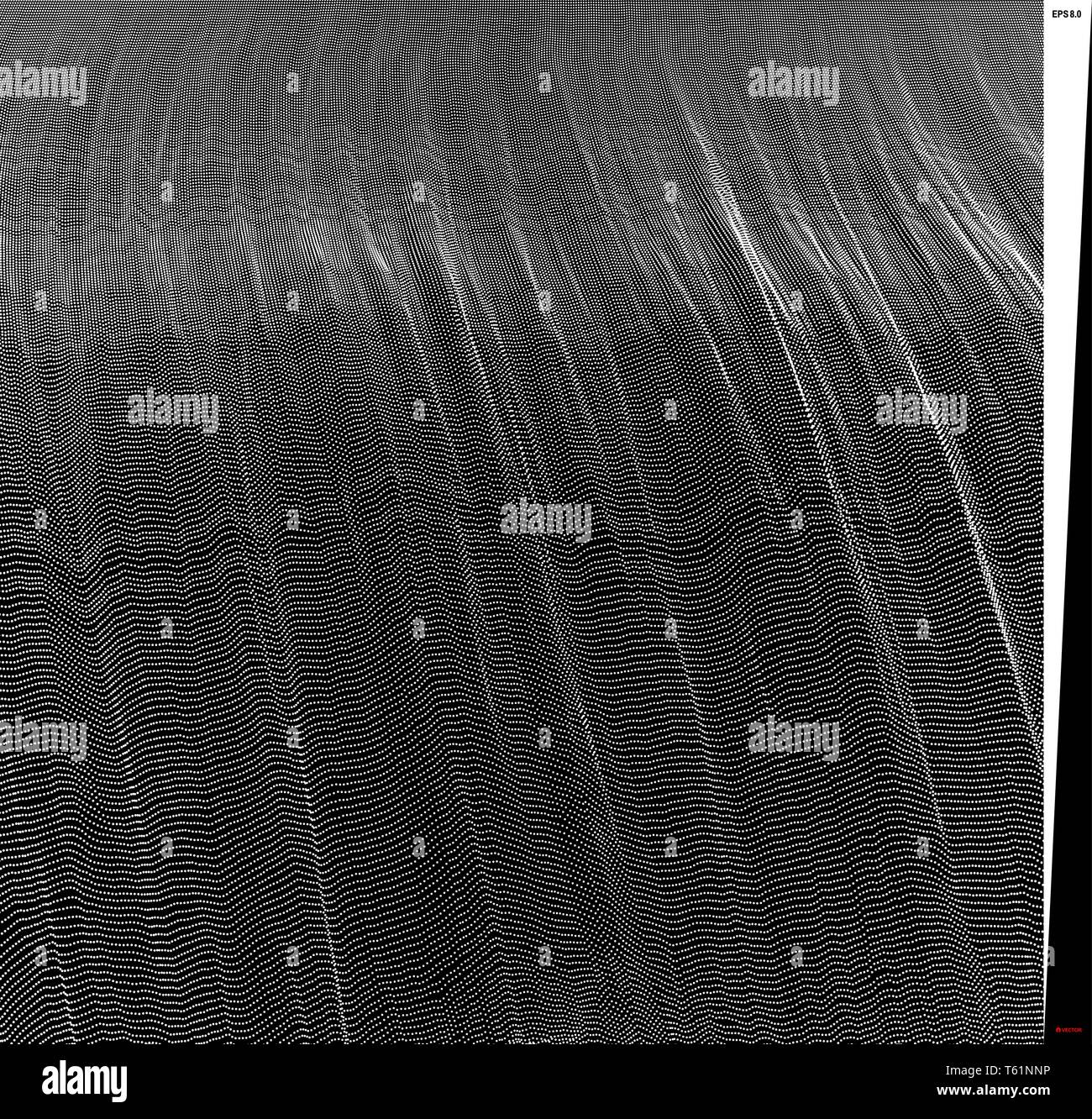 Wave background. Abstract vector illustration. 3D technology style ...