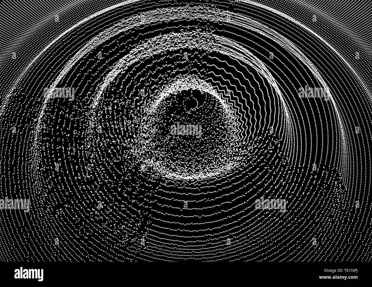 3D wavy background with ripple effect. Vector illustration with ...