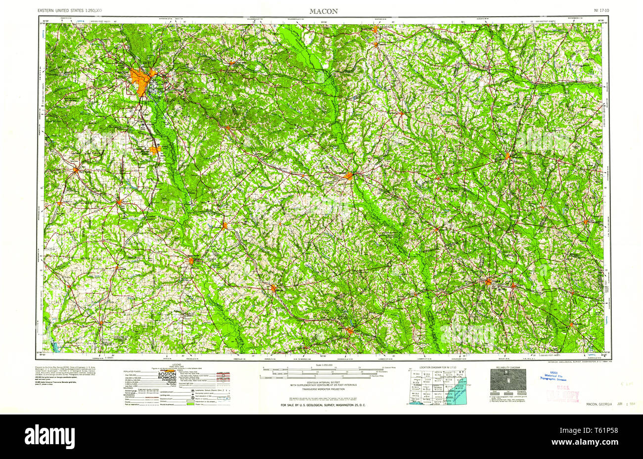 Macon georgia map hi-res stock photography and images - Alamy