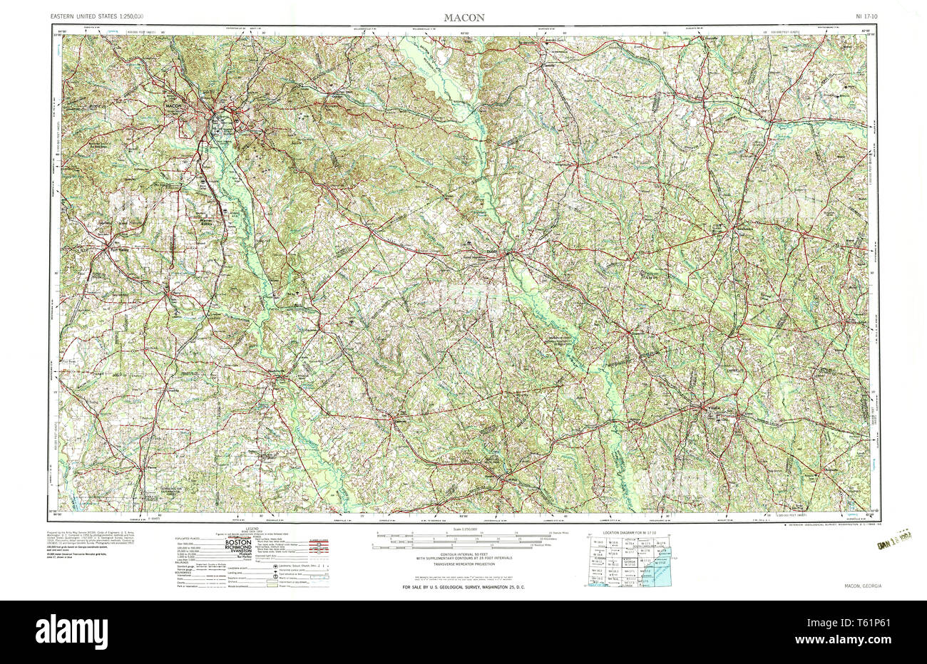 Macon georgia map hi-res stock photography and images - Alamy