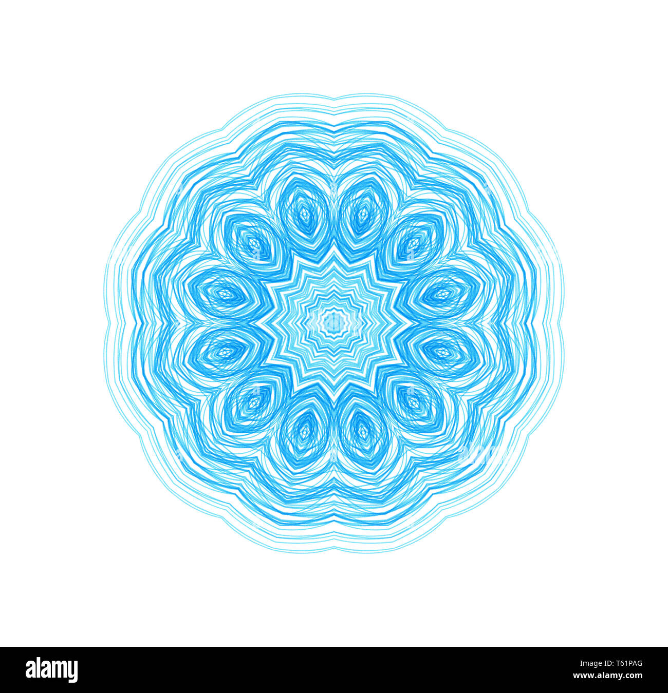 Abstract blue concentric pattern on white background for design Stock ...