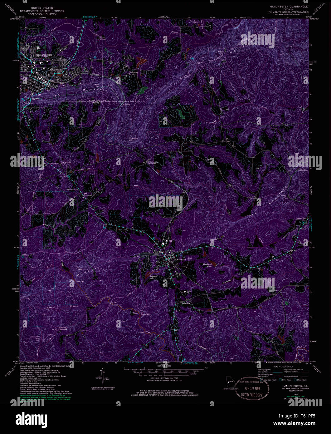 Map of manchester georgia hi-res stock photography and images - Alamy