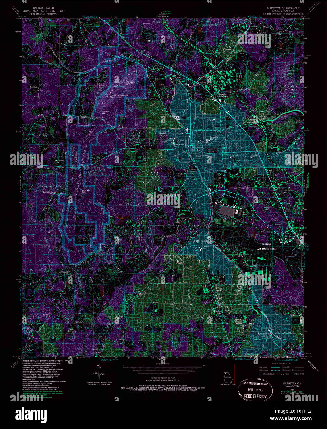 Map of marietta georgia hi-res stock photography and images - Alamy