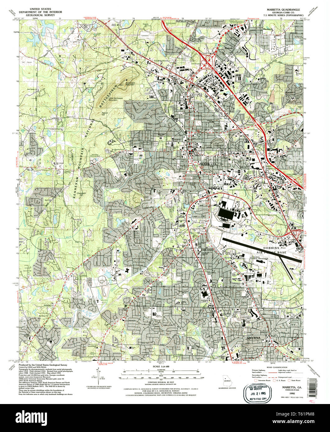 Map of marietta georgia hi-res stock photography and images - Alamy