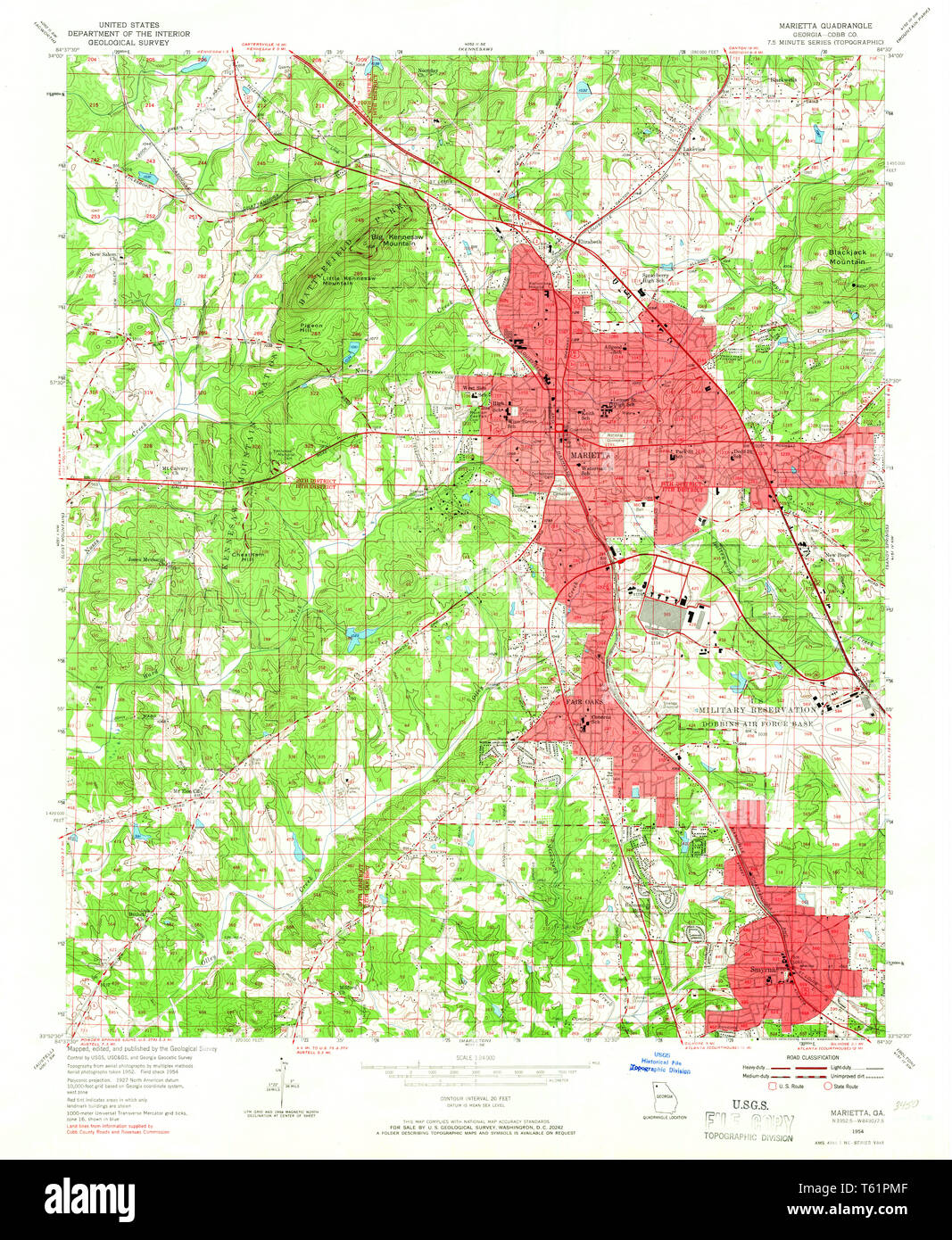 Map of marietta georgia hi-res stock photography and images - Alamy