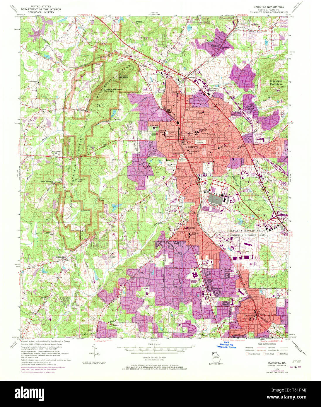 Map of marietta georgia hi-res stock photography and images - Alamy