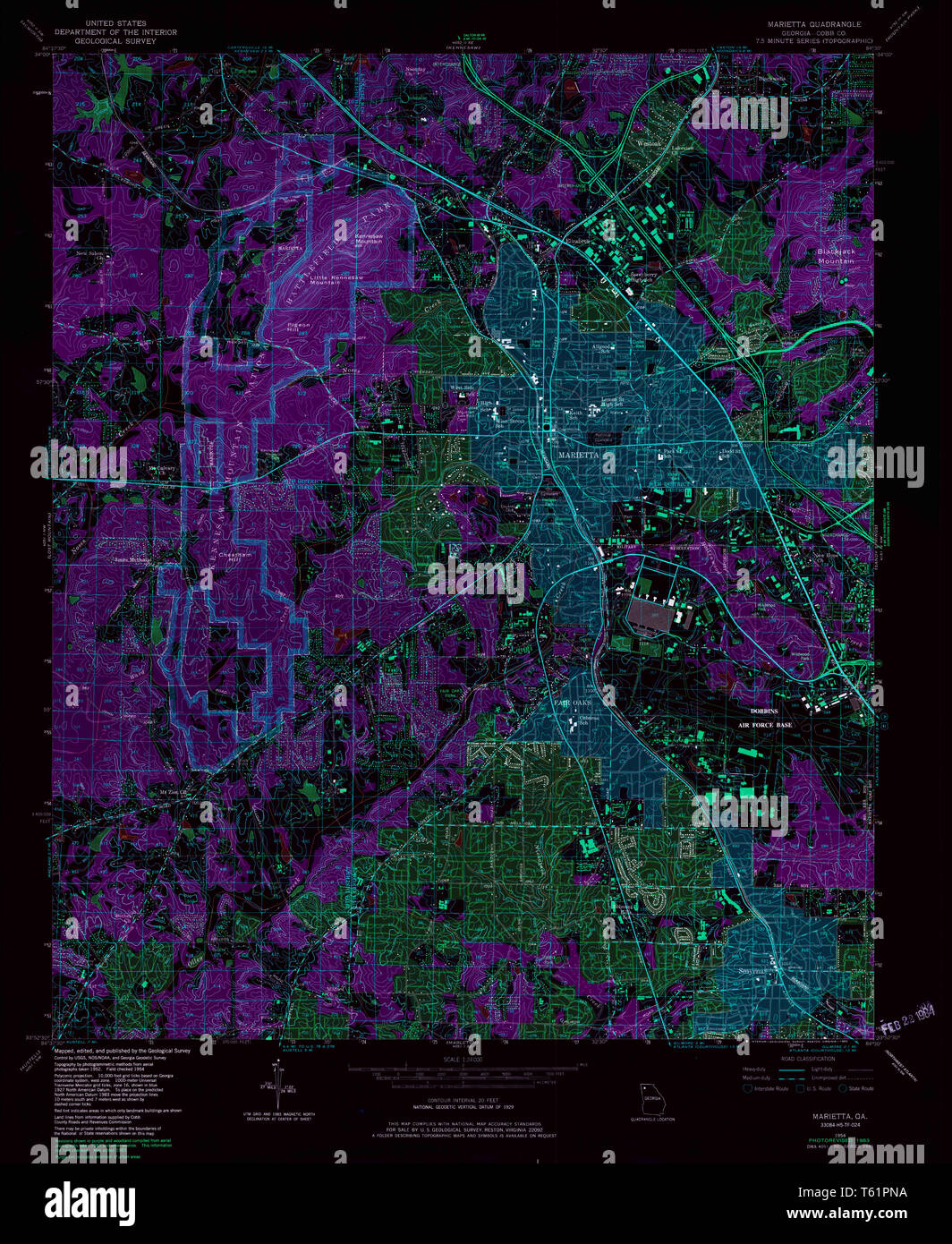 Map of marietta georgia hi-res stock photography and images - Alamy