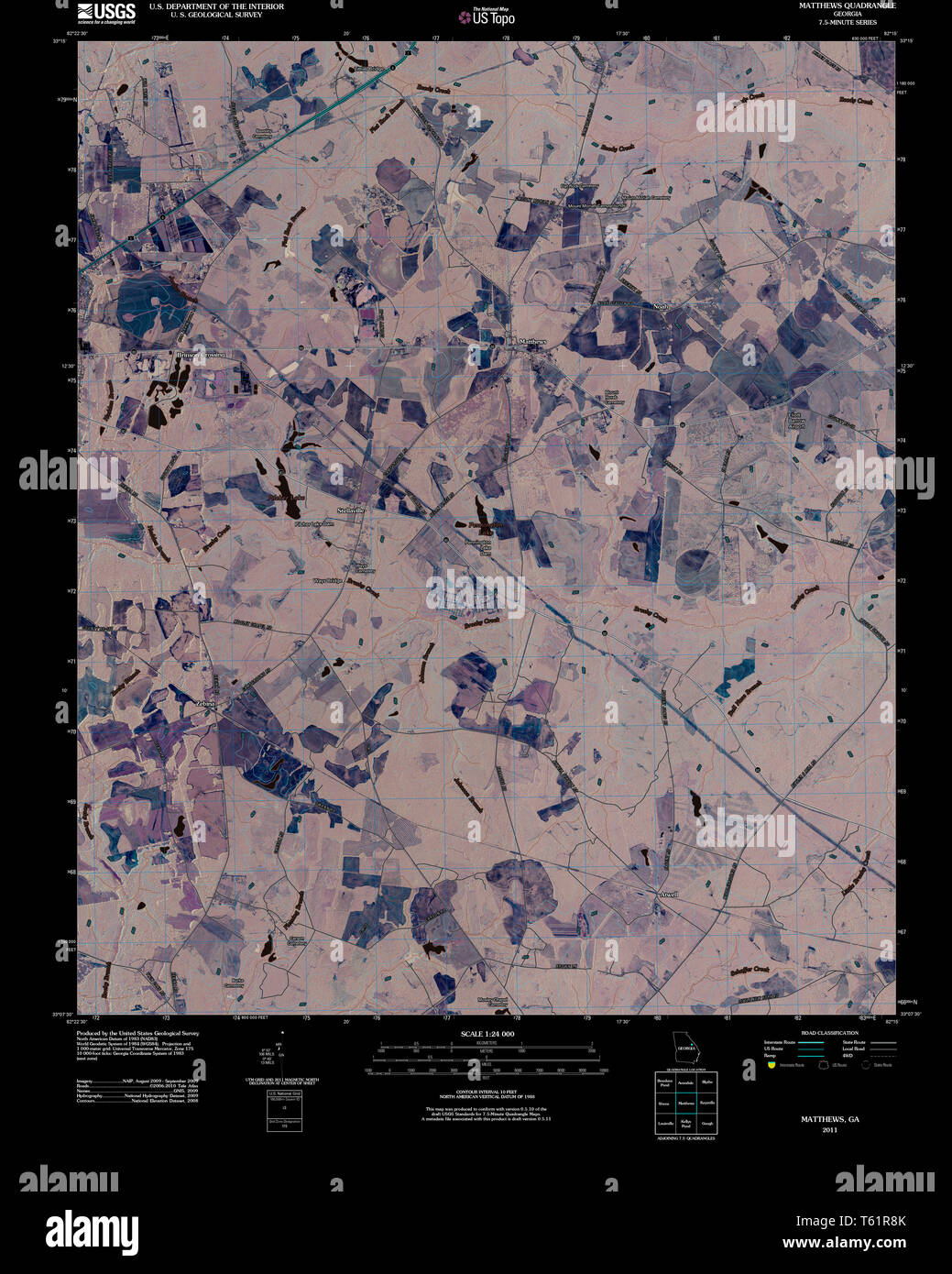 Map of matthews hi-res stock photography and images - Alamy