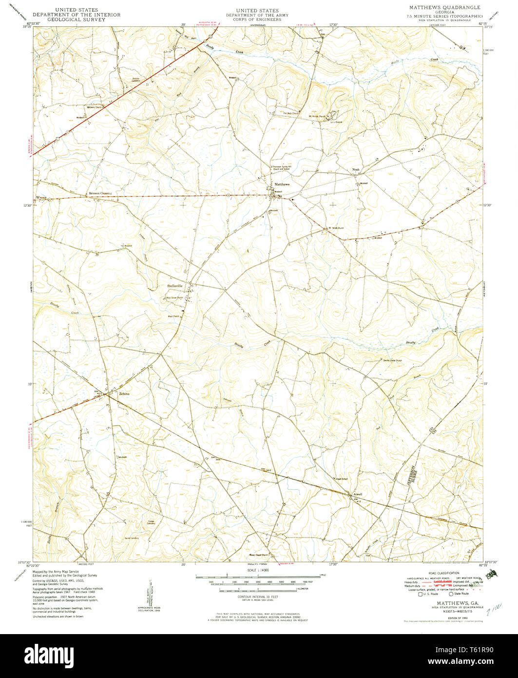 Map of matthews hi-res stock photography and images - Alamy