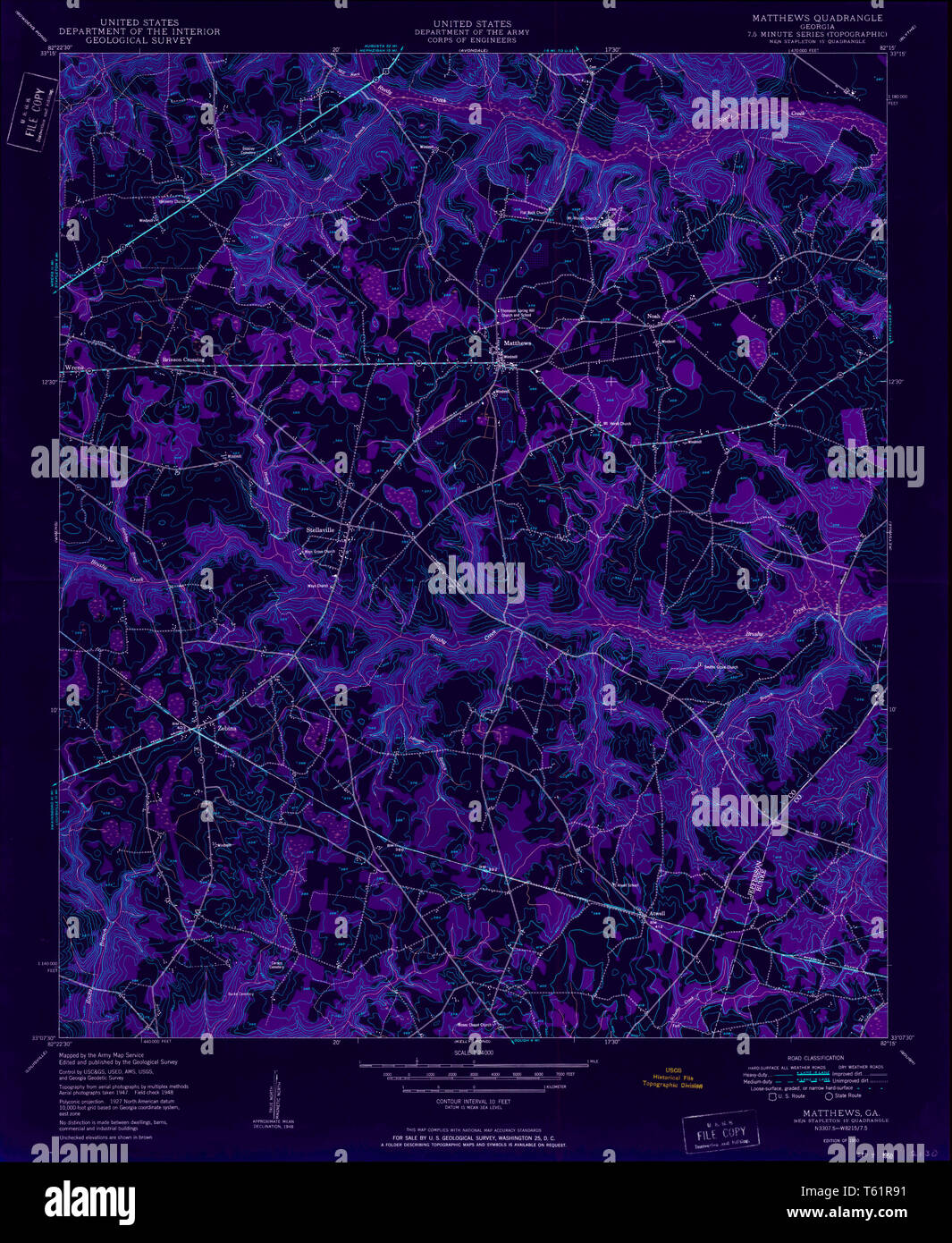 Map of matthews hi-res stock photography and images - Alamy