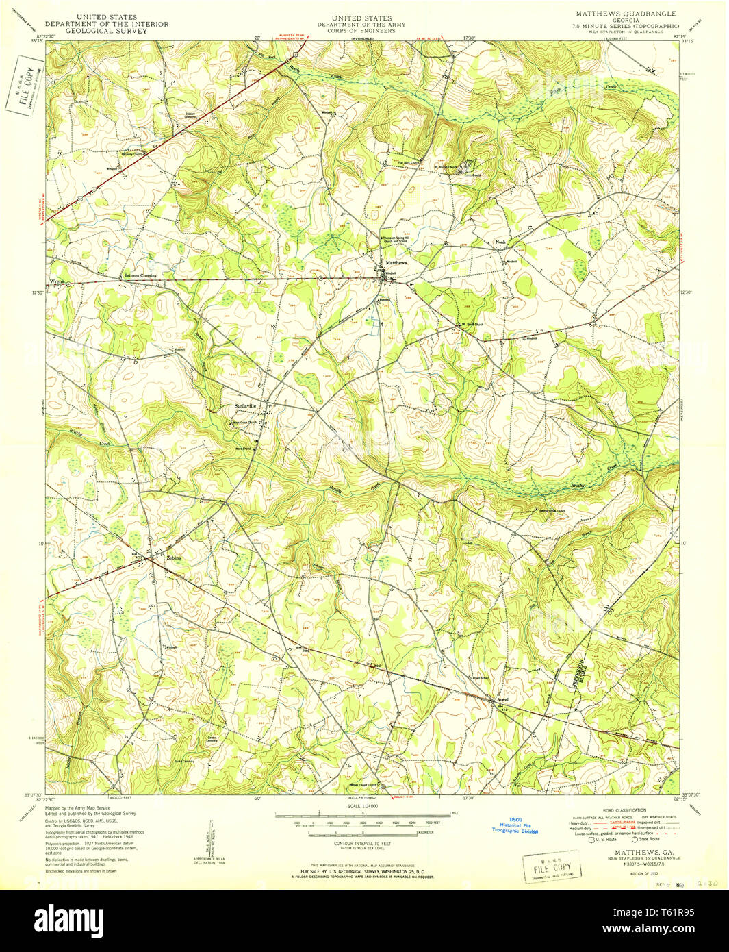 Map of matthews hi-res stock photography and images - Alamy