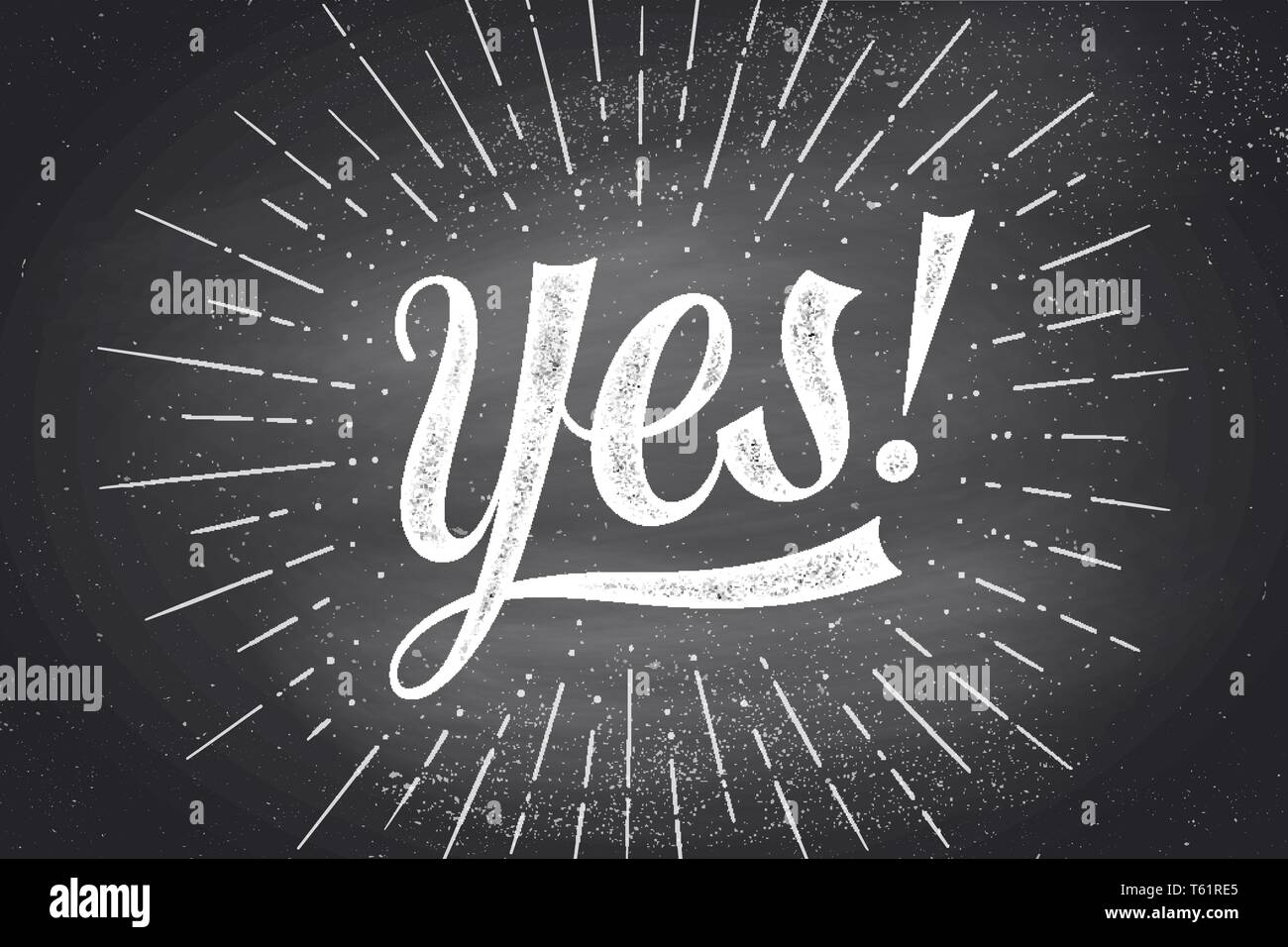 Yes. Lettering for banner, poster and sticker concept Stock Vector ...