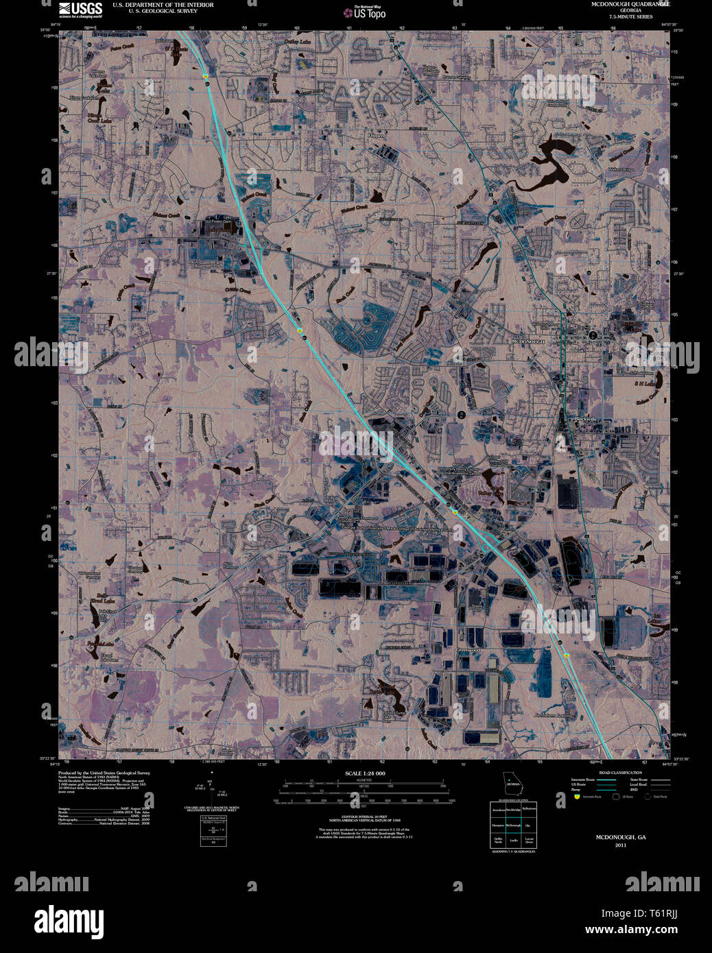 Map of mcdonough hi-res stock photography and images - Alamy