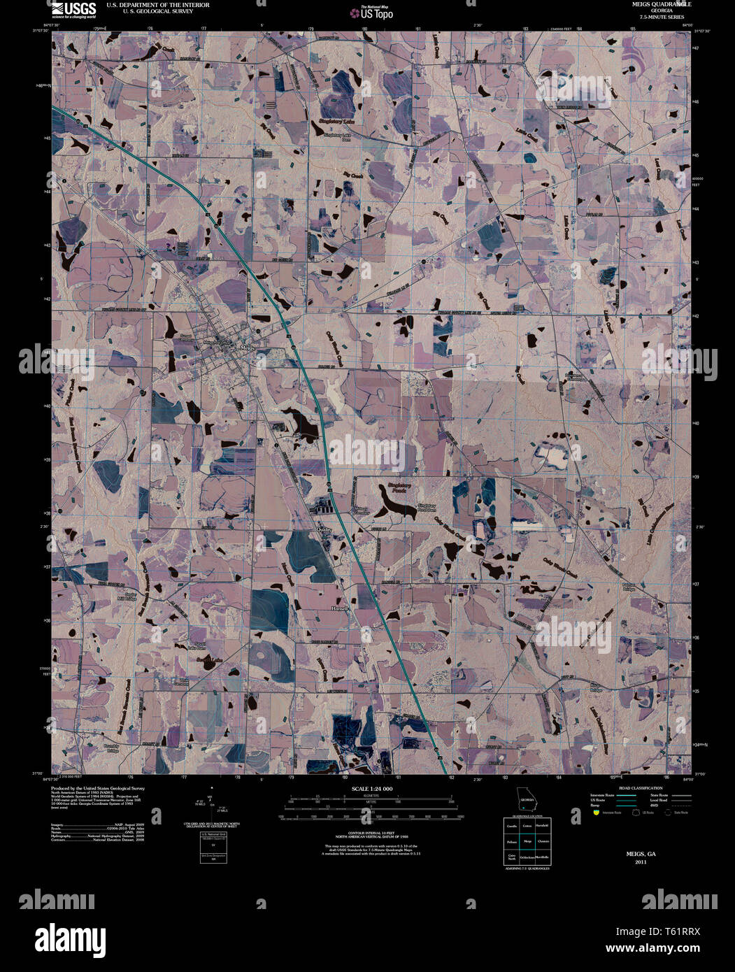 Map of meigs hi-res stock photography and images - Alamy