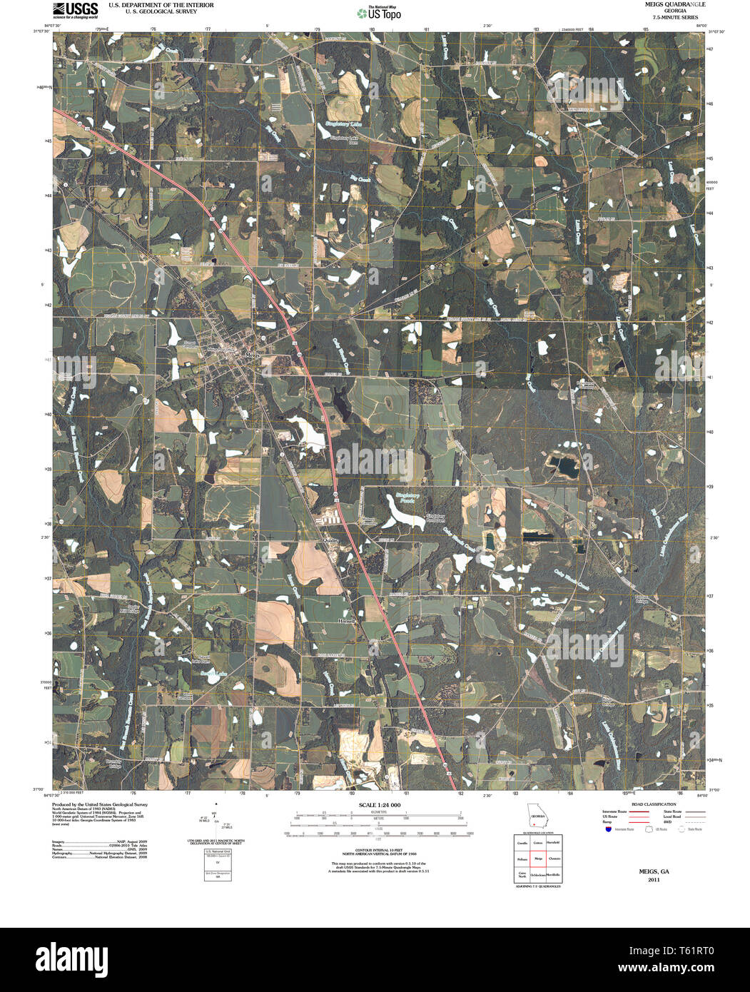 Map of meigs hi-res stock photography and images - Alamy