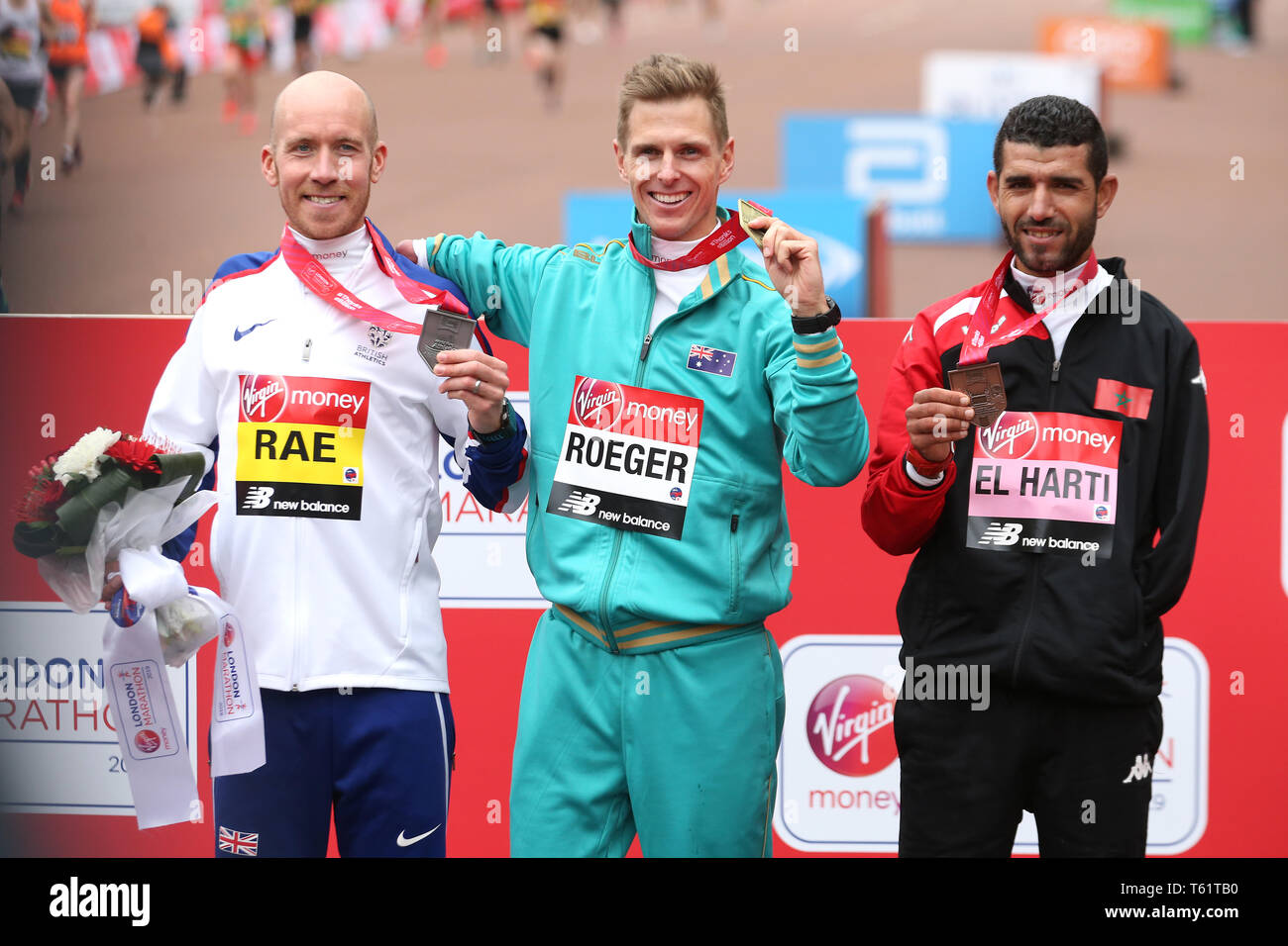 Great Britain's Derek Rae (left), Australia's Michael Roeger and El ...