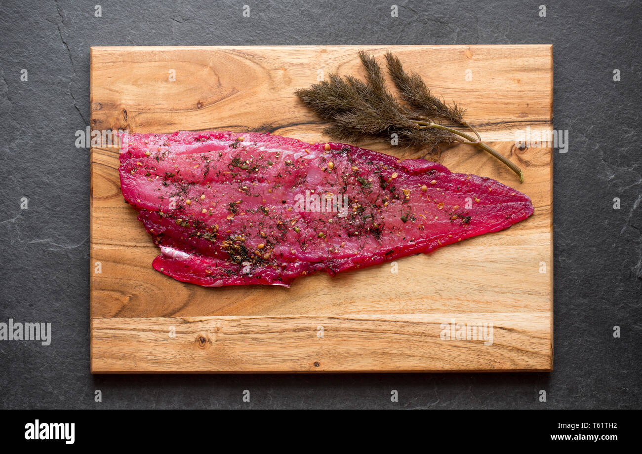 A pollack fillet, pollachius pollachius, from a fish that was caught on ...