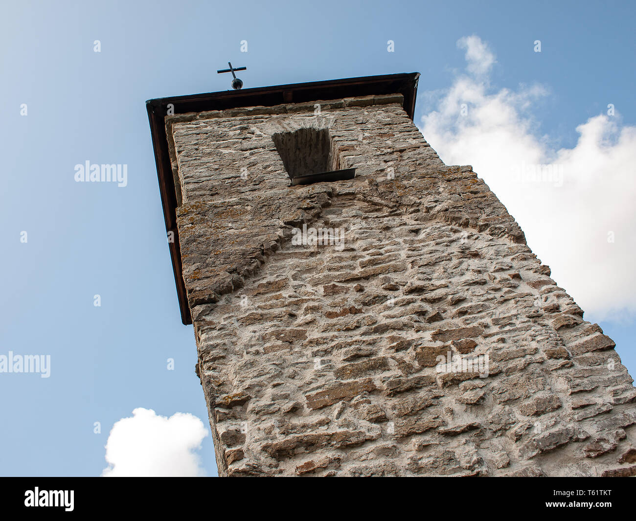 Stone wall on the Baltic sea in the summer. Pakri coast, island in ...
