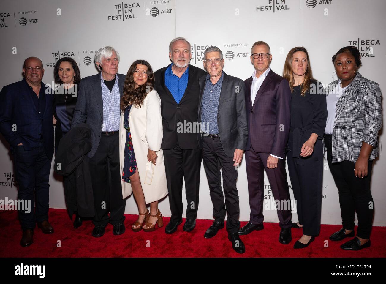 New York, NY - April 26, 2019: J Zucker, A Entelis, M Farinola, J Keach ...