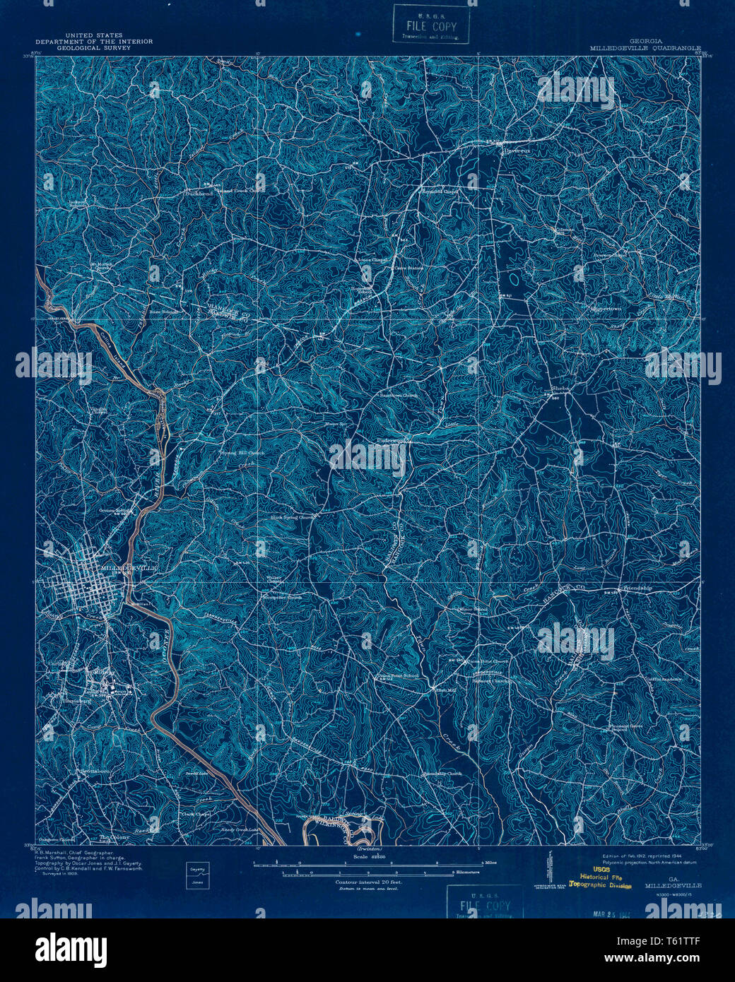 Map of milledgeville hi-res stock photography and images - Alamy