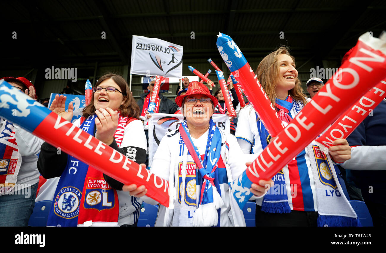 Lyon Women fans ahead of the UEFA Women's Champions League semi final ...